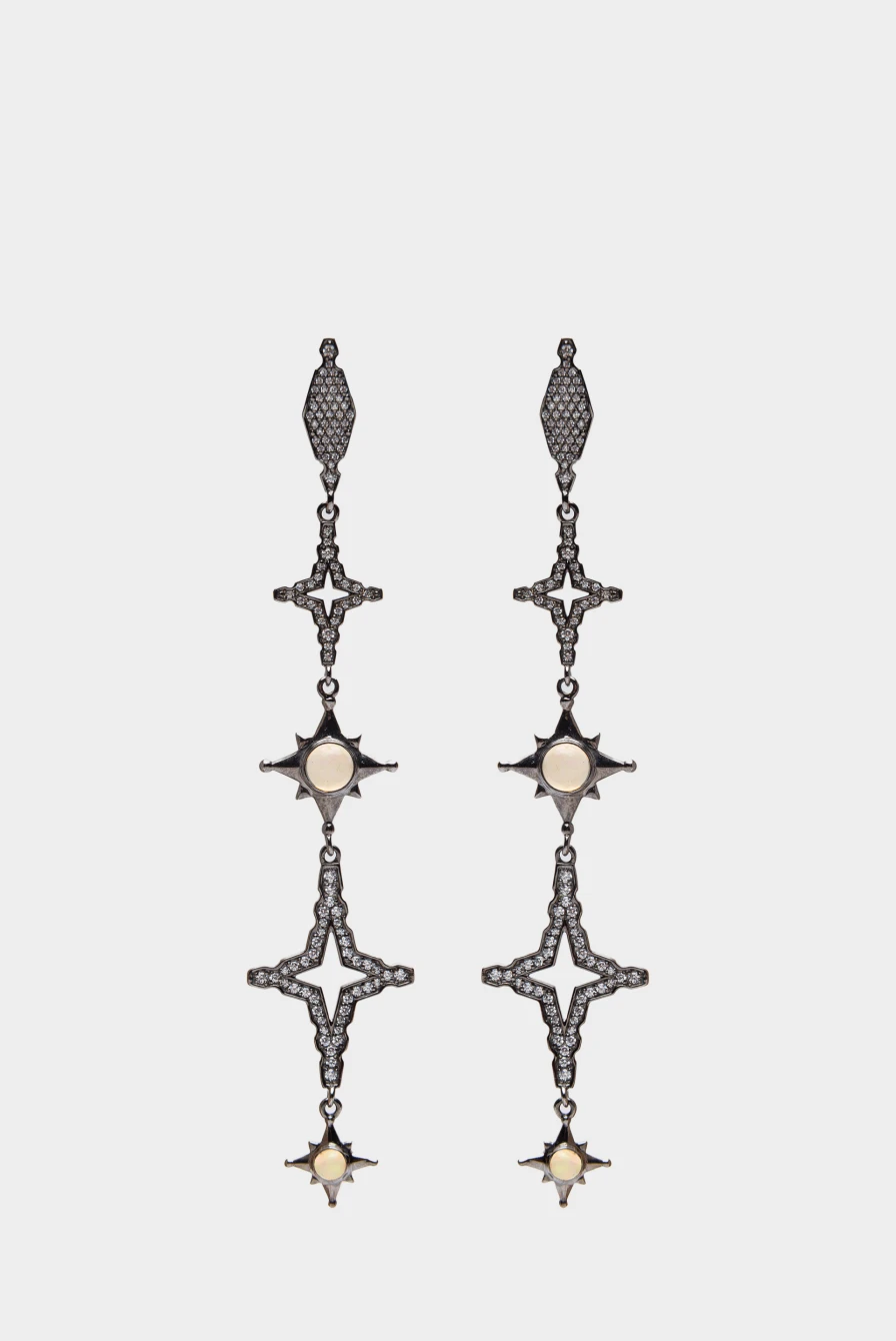 Серьги BE LIZA lbe-063-s 10.39 гр, опал, кабошон, циркон 7245219002 - купить в Москве за 194990 ...