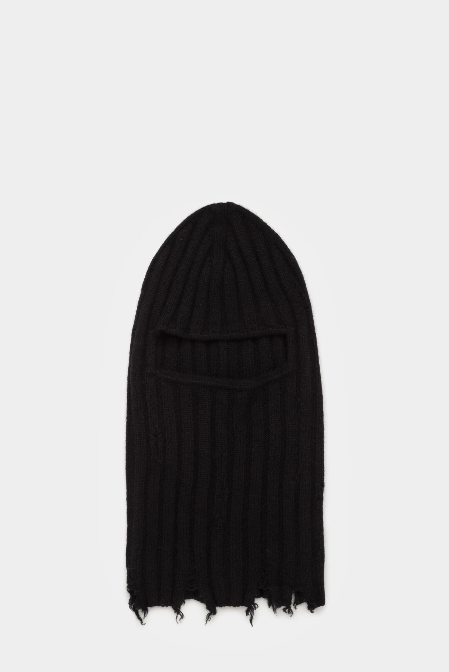 Балаклава Alpe Cashmere "разборы" рваная цвет черный 9756222022 - купить в Москве за 14390 руб ...