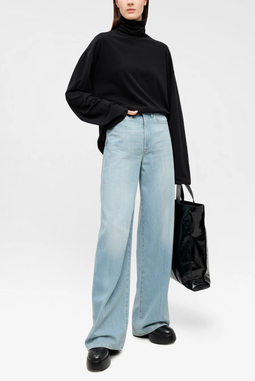 Рубашка Jacob Lee oversize long sleeve shirt in organic cotton black ...