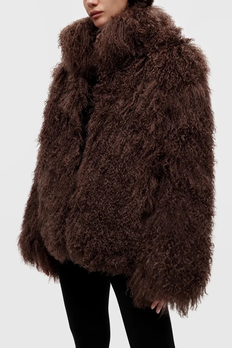 Шуба Jacob Lee coat wtj20260aw25bw brown 9761252036 - купить в Москве ...