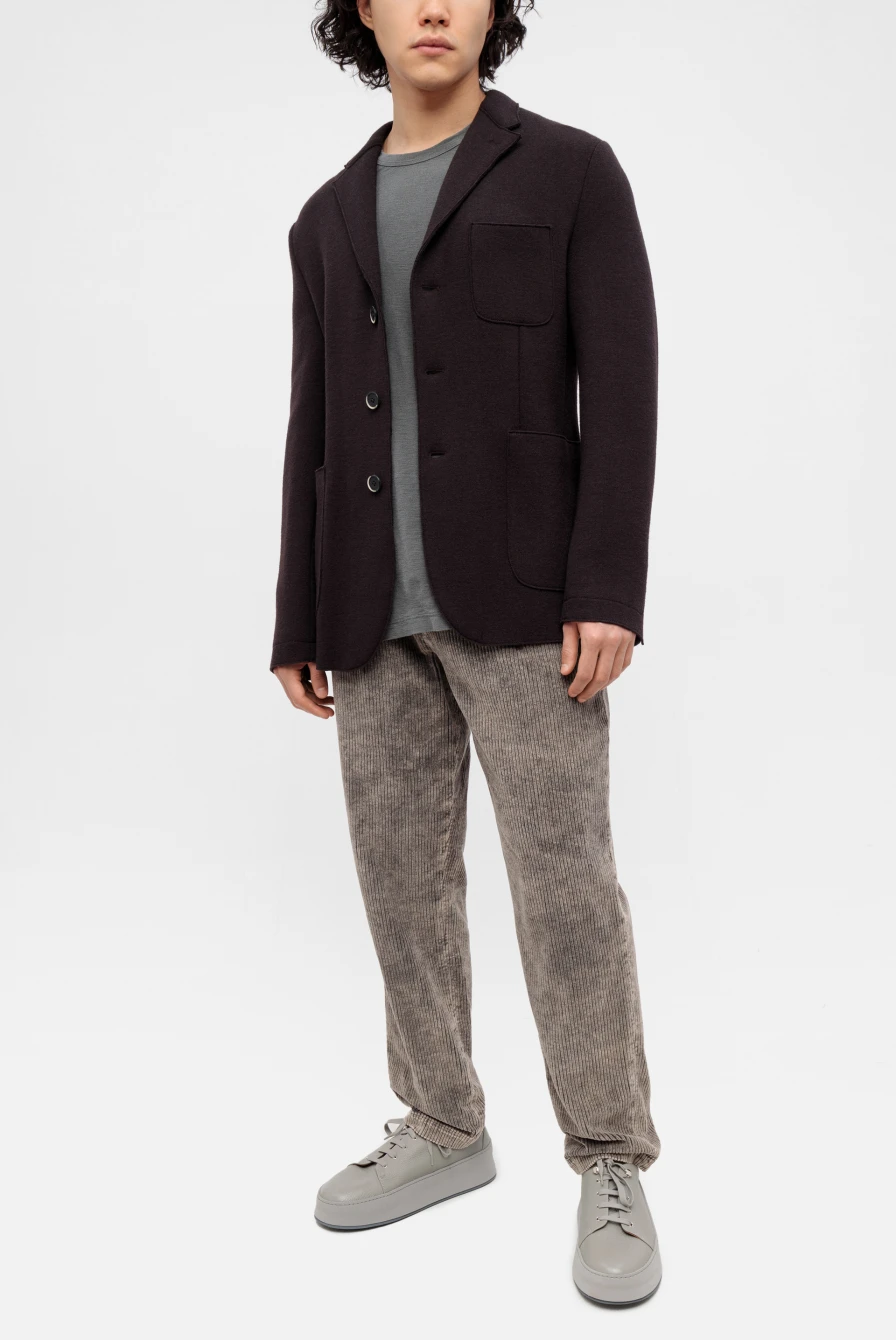 Пиджак Barena Venezia jacket slanegà lanoso - knit marrone 9765241012 ...