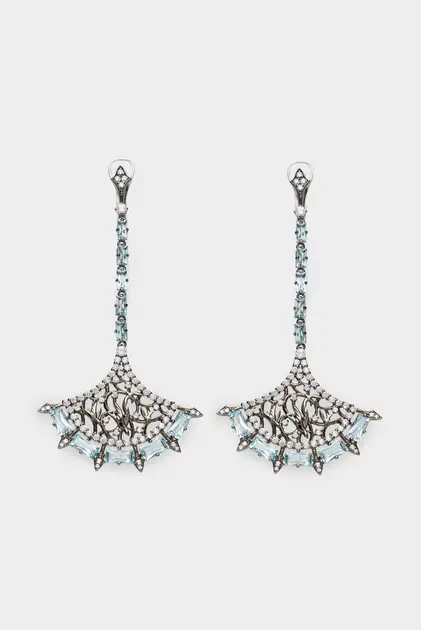 Серьги BE LIZA lbe-125-s, вес:22,57 ag925 20 топаз 14,65 ct 130 циркон 7,12 ct 7308250038 ...