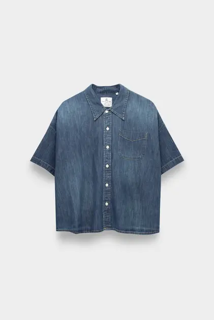 Рубашка Denimist s/s button down shirt seymour indigo 9153241220 - купить в Москве за 23090 руб ...